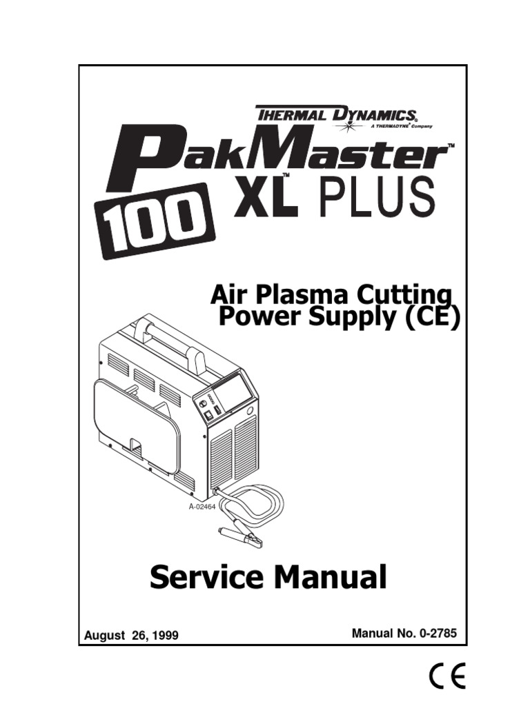 CigWeld Service Manual - PakMaster 100XL Plus (OTD1-0885) | PDF | Legal ...