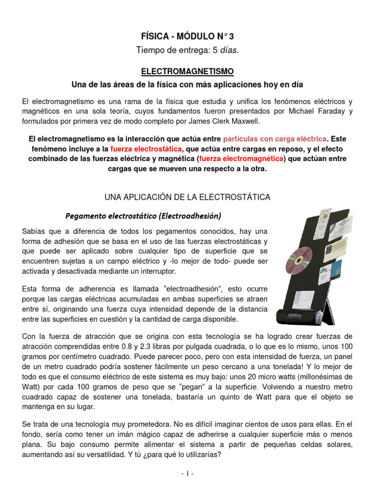 FIS 03 Modulo | PDF | Electrostática | Electromagnetismo