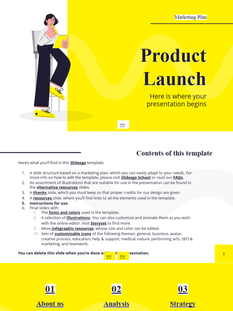 Product Launch Marketing Plan XL by Slidesgo | PDF | Planets | Planets ...