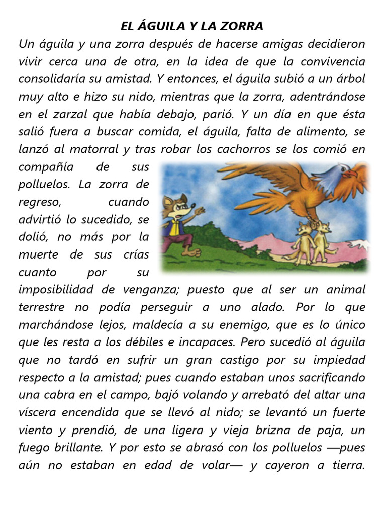 El Águila y La Zorra | PDF