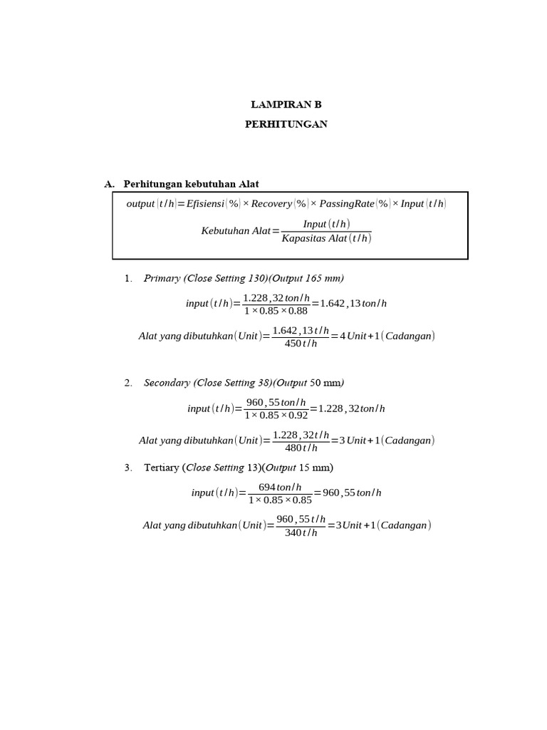 Lampiran Perhitungan | PDF | Metode & Bahan Ajar | Teknologi & Rekayasa