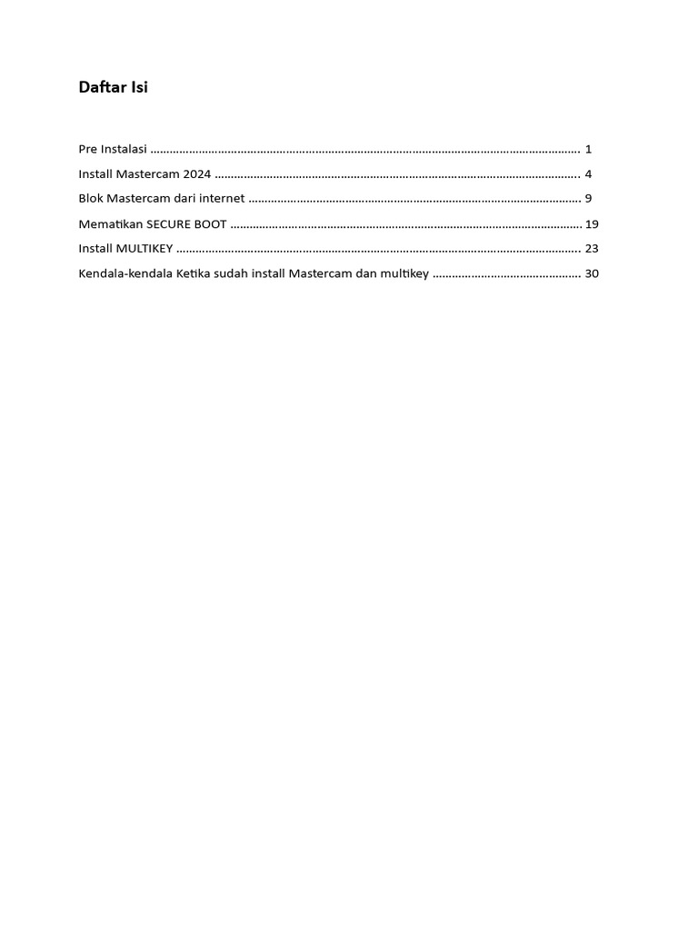 Instalasi mastercam 2024 | PDF