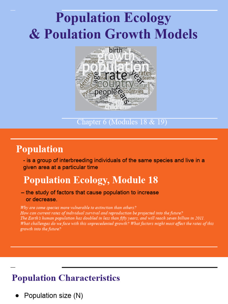 APES Chapter 6 (Modules 18 & 19) Abundance and Distribution of ...