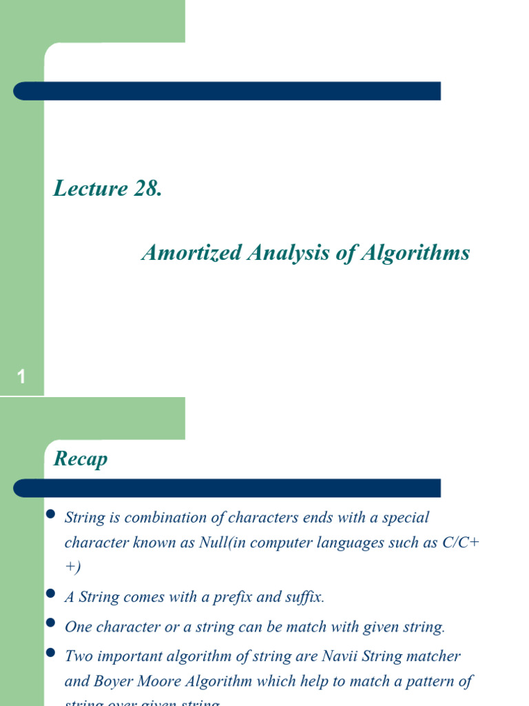 Algo VC Lecture28 | PDF | String (Computer Science) | Computer Science