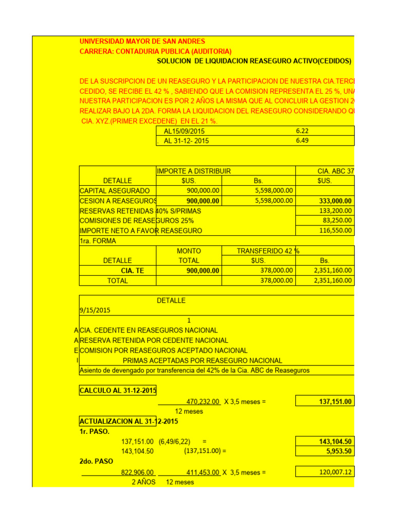 Reaseguro Activo Dif. | PDF | Reaseguro | Servicios financieros