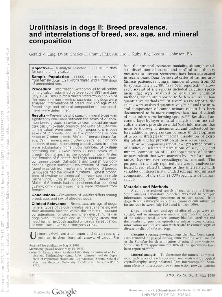 Ajvr-Ajvr 1998 59 05 630 | PDF | Urinary System | Urology