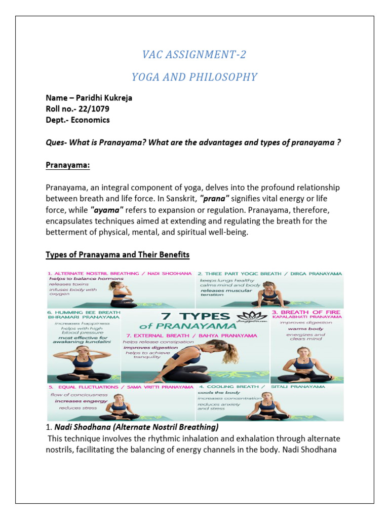 Paridhi - 179 - Sem 4 Vac Assignment | PDF | Breathing | Prana