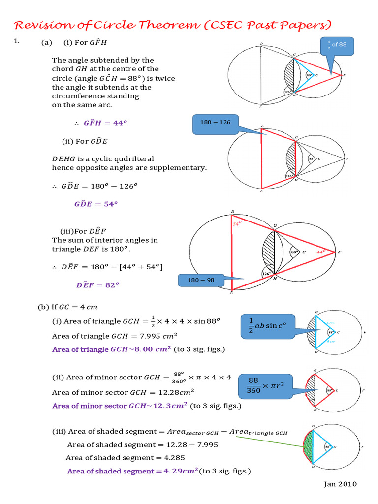 Circle Theorems Proofs and Applications | PDF | Circle | Triangle