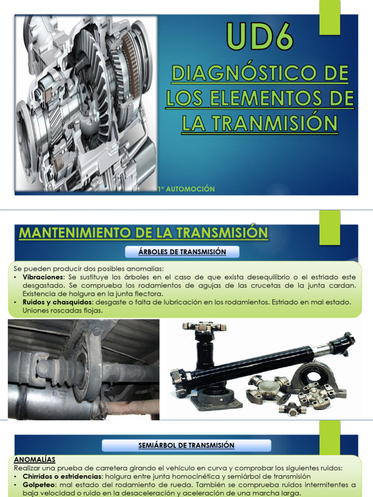 Diagnóstico de Transmisión UD6 | PDF | Engranaje | Vehículos