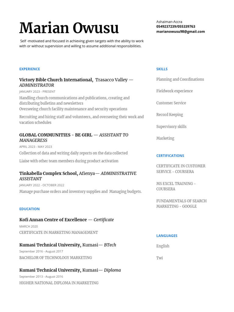 Curriculum Vitae | Download Free PDF | Business
