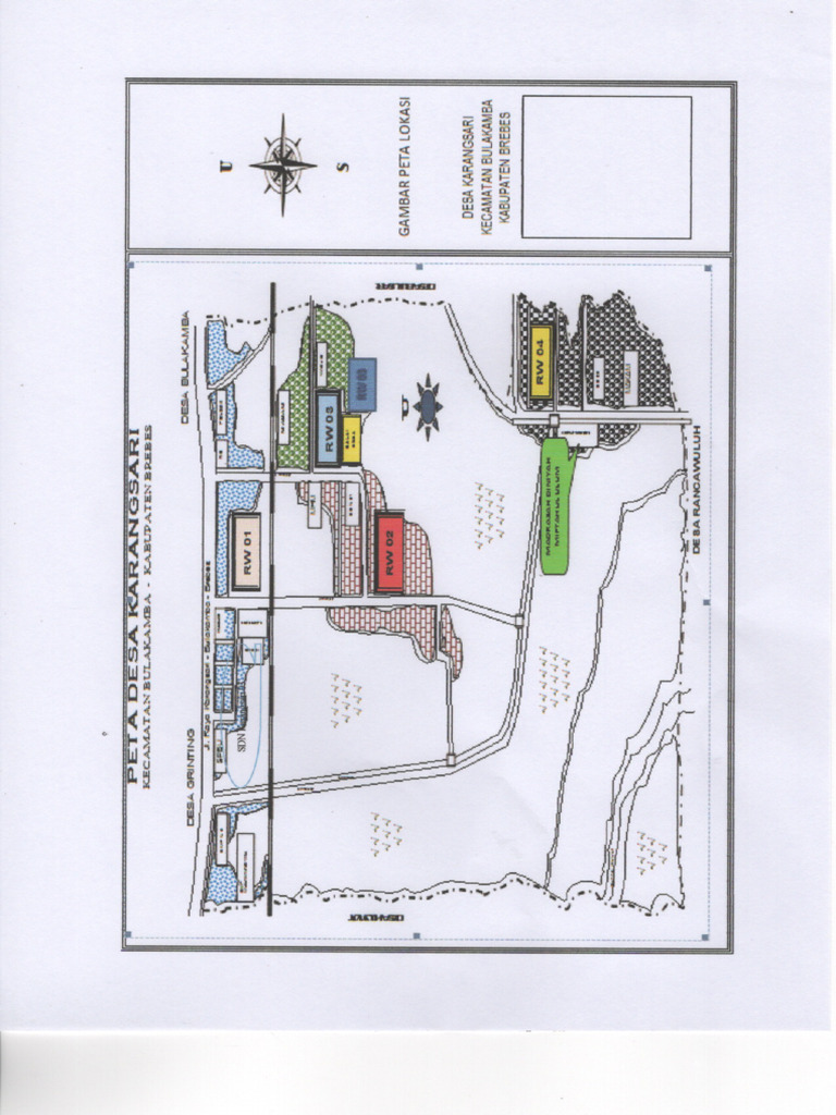 Peta Layout Desa Karangsari | PDF
