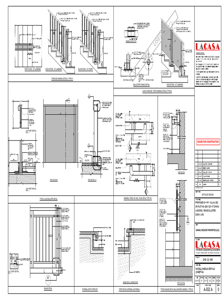 Lac-569-A-552 A-Misc Details (Sheet-4) - A-552 | PDF | Stairs | Pipe ...