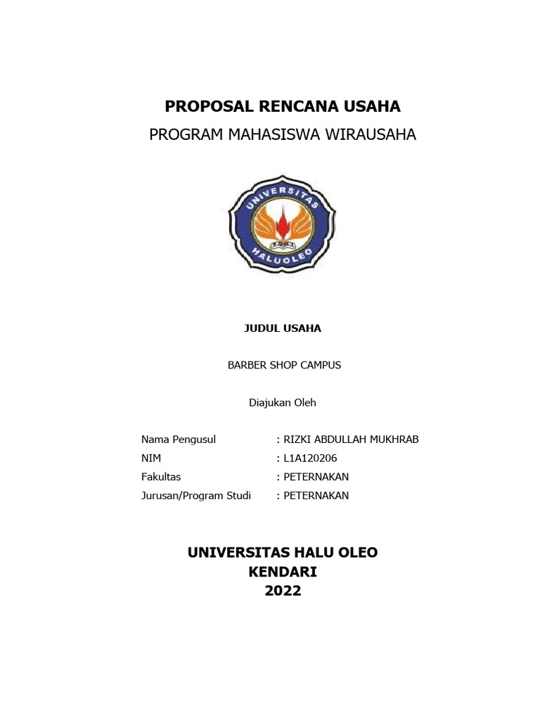 Proposal Final Rencana Usaha PMW Rizki A | PDF | Bisnis