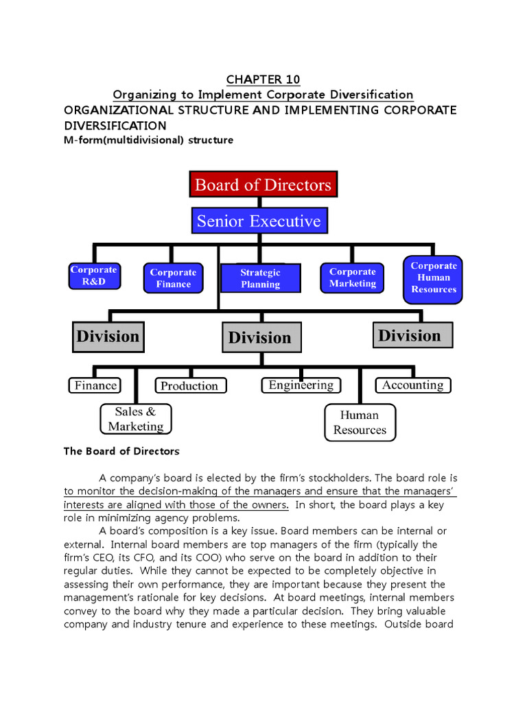 CHAPTER 10 For Students (S.M.) | PDF | Board Of Directors | Chief ...