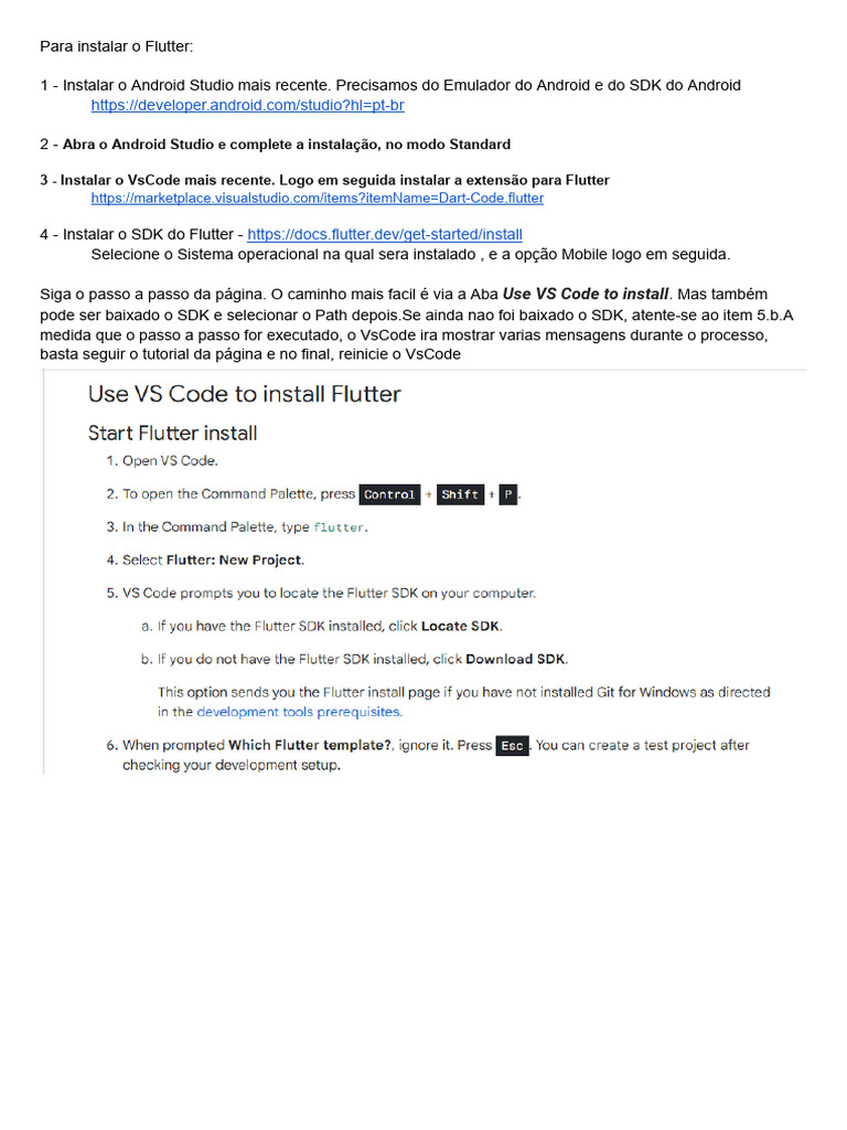 Labs - Como Instalar o Flutter | PDF | Android (sistema operacional ...