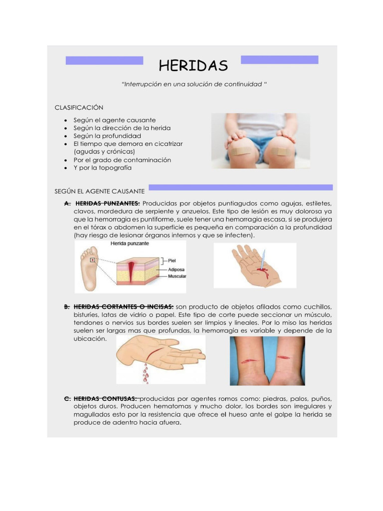 Clasificación de Las Heridas | PDF