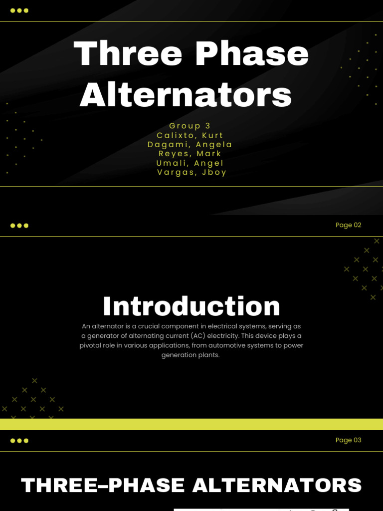 Three Phase Alternators | PDF | Alternating Current | Electrical ...