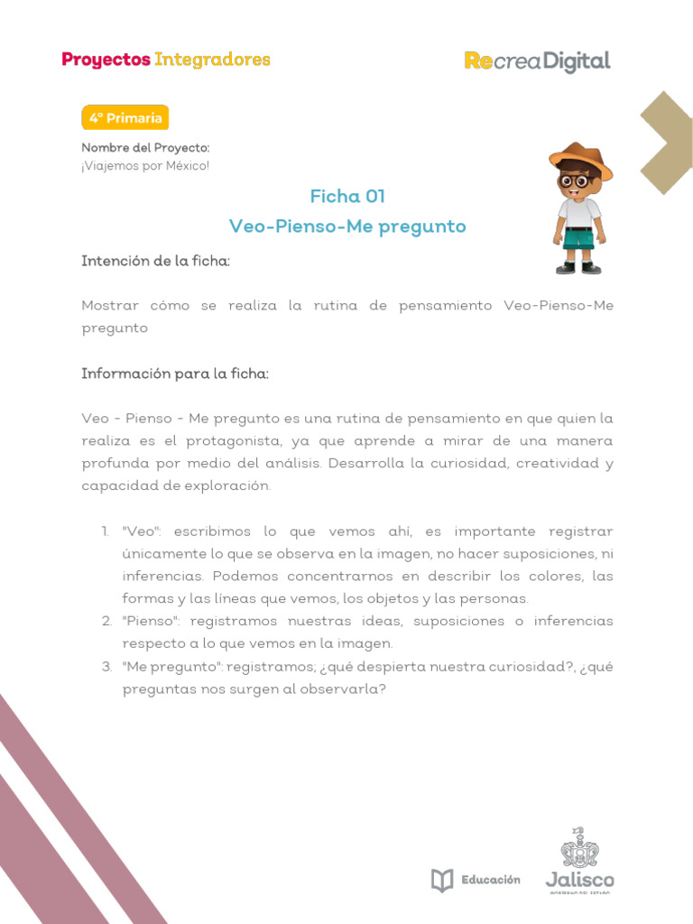 Ficha 01 - Veo - Pienso - Me Pregunto | PDF | Filosofía