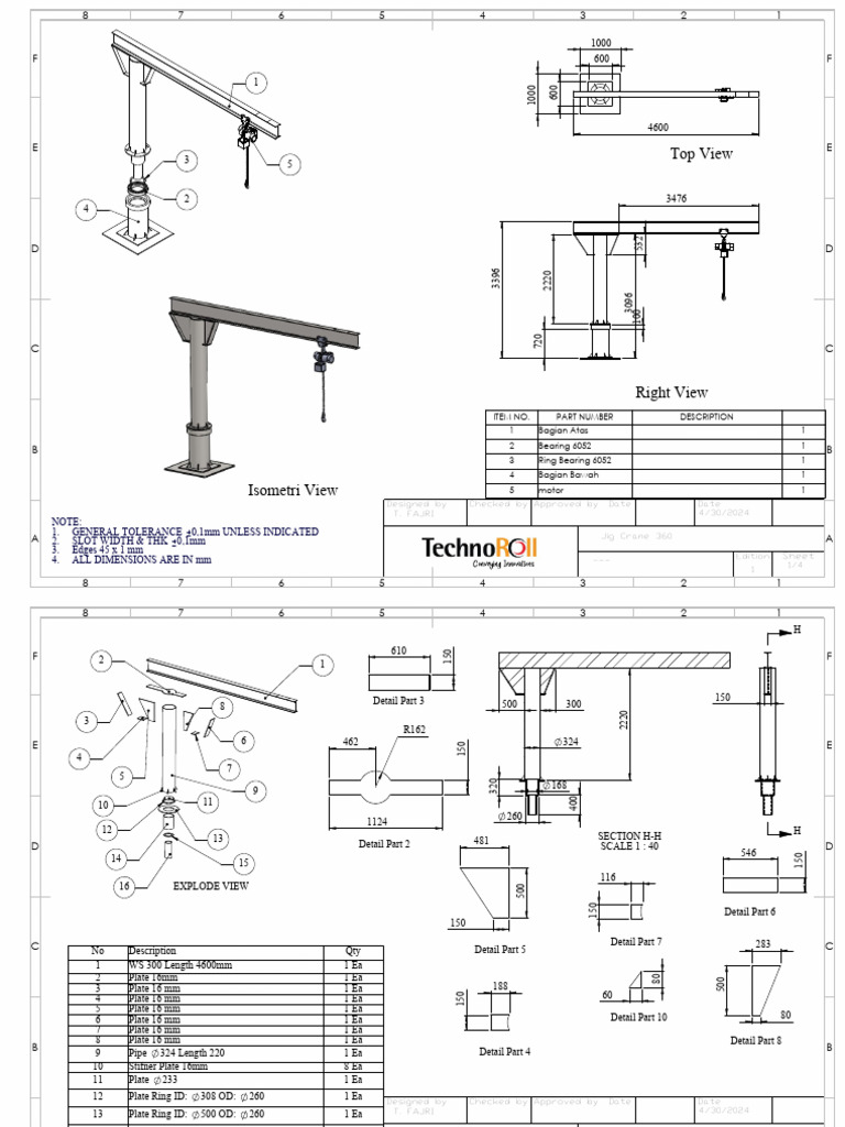 Detailed Mechanical Parts Specification | PDF