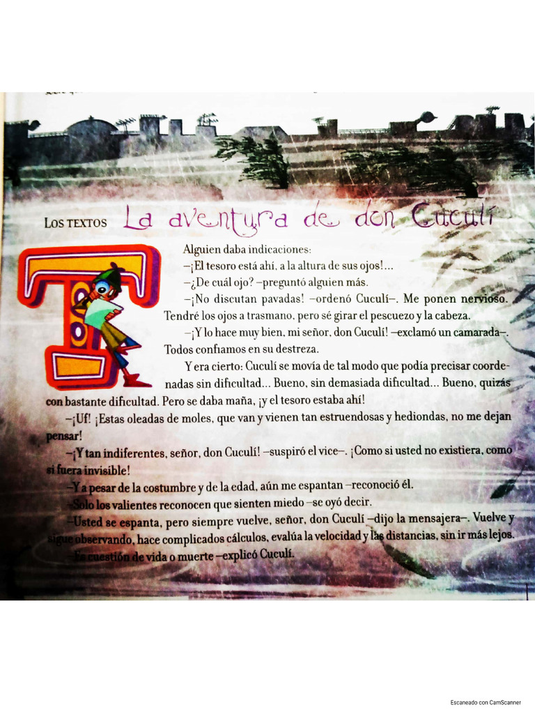 Los textos La aventura de don Cuculí | PDF