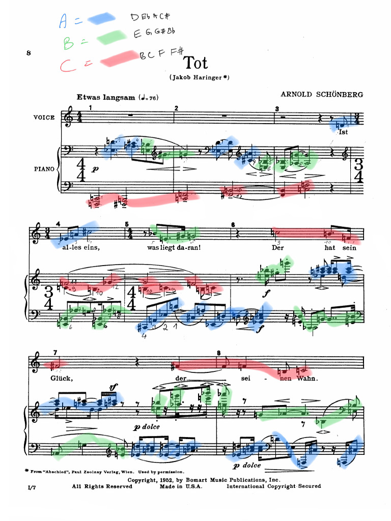 Schönberg Tot Score | PDF