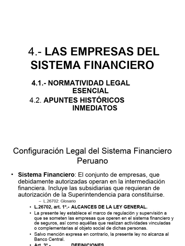 Las Empresas Del Sistema Financiero | PDF | Bancos | Seguro