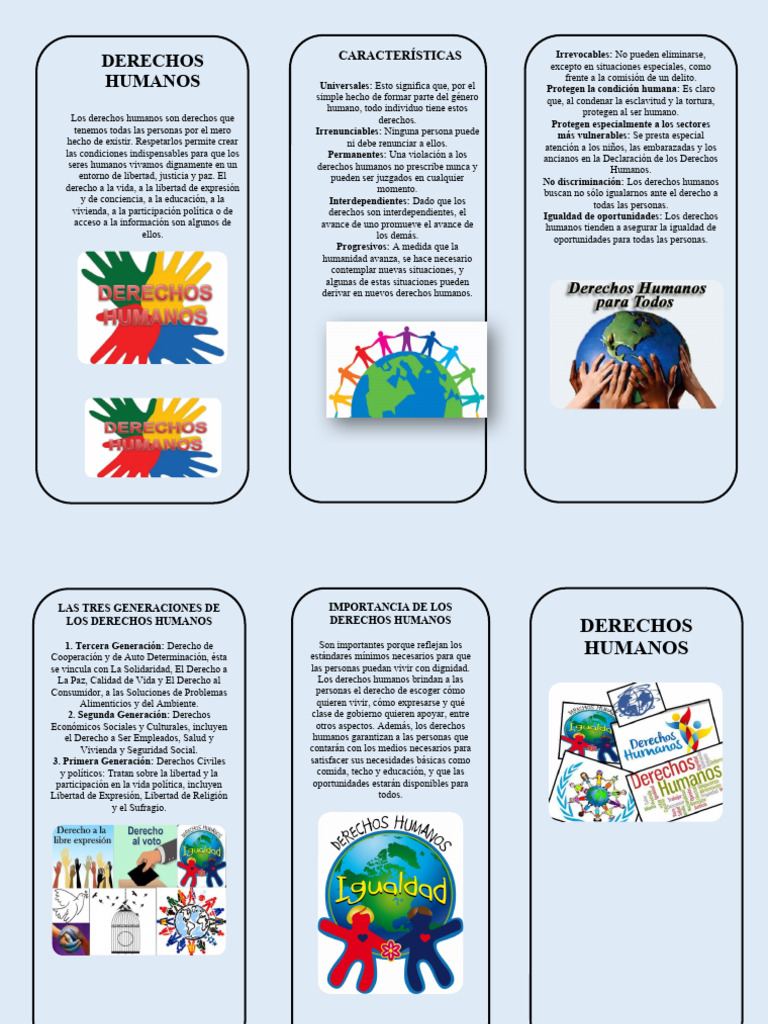 Triptico-de-los-Derechos-Humanos-2 | PDF | Derechos humanos | Derechos