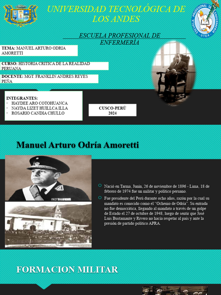 Manuel A. Odría: Dictadura y Desarrollo en Perú | PDF | Gobierno | Perú