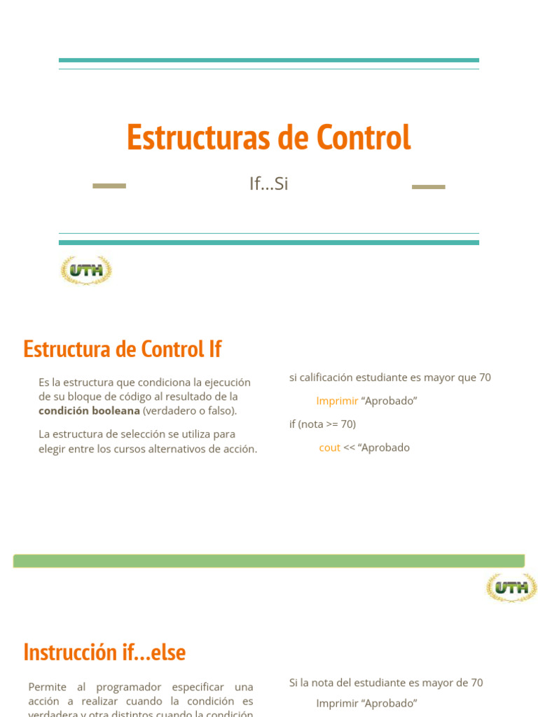 Estructuras de Control If | PDF | Flujo de control | Desarrollo de software
