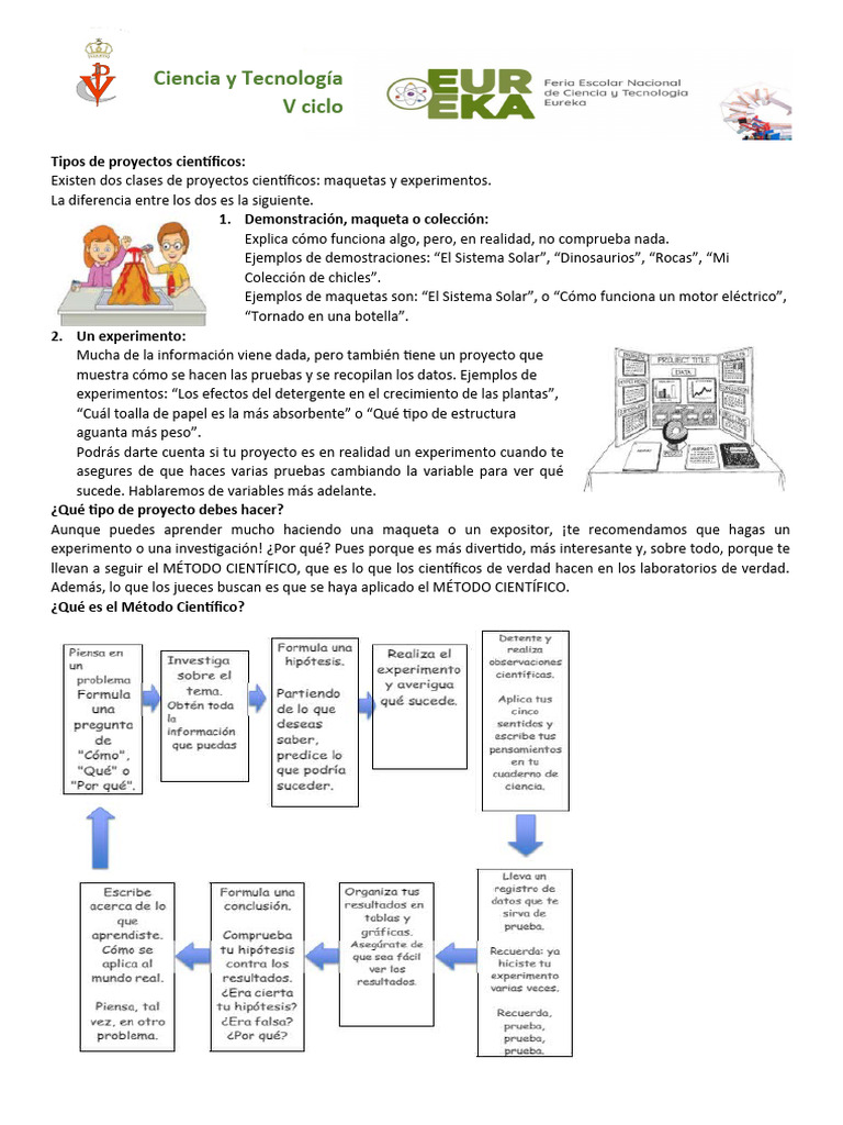 Tipos de Proyectos Científicos y Ejemplos | PDF | Experimentar | Método ...