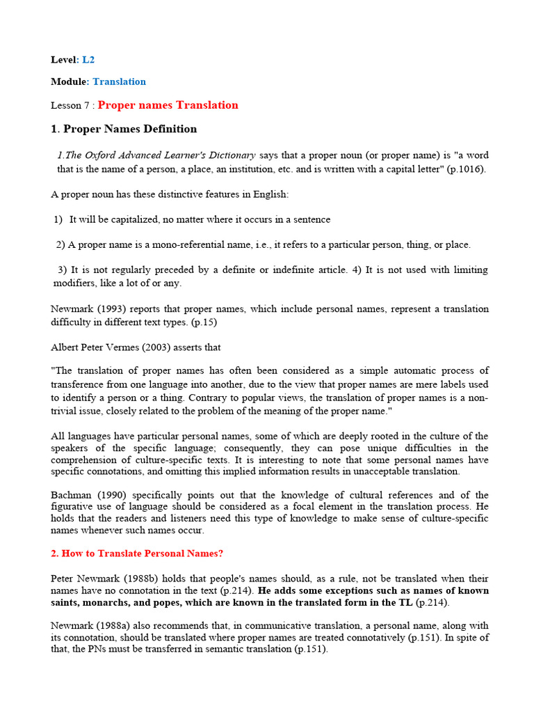 Lesson 7 PN Translation | PDF | Acronym | Translations