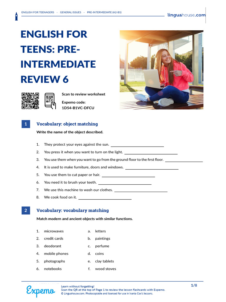 English For Teens Pre Intermediate Review 6 British English Student | PDF | French Fries