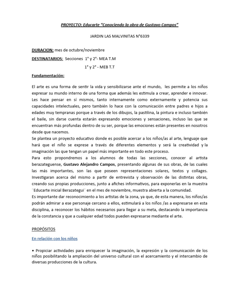 Proyecto La Obra de Alejandro Campos | PDF | Comunicación | Cognición
