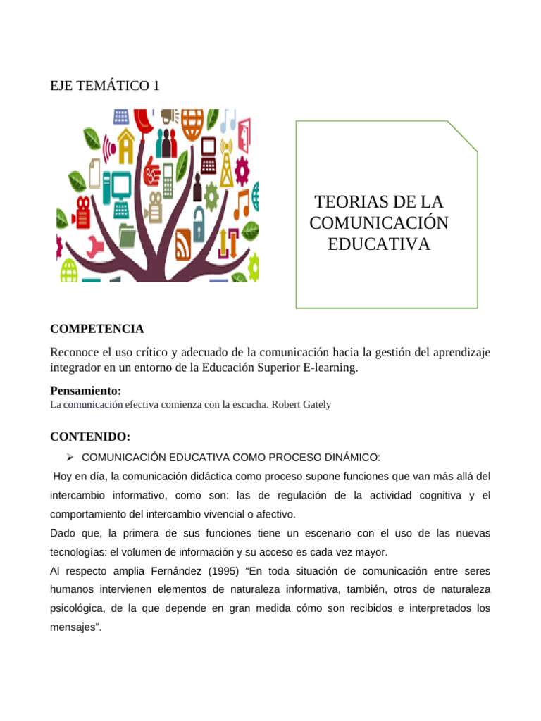 EJE 1 TEC 510 | PDF | Comunicación | Enseñando