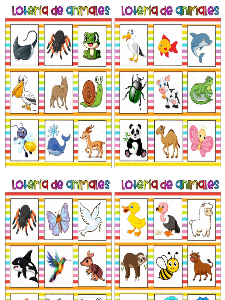 Loteria Animales | PDF
