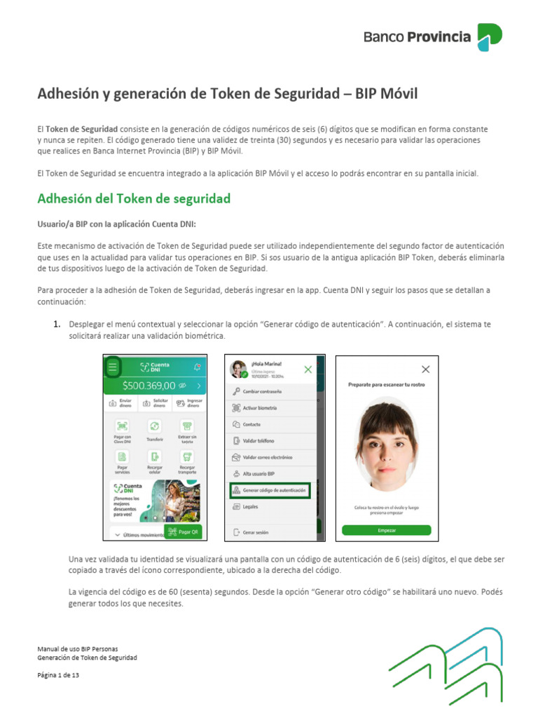 Generación Token Con Cta Dni | PDF | Documento de identidad | Autenticación