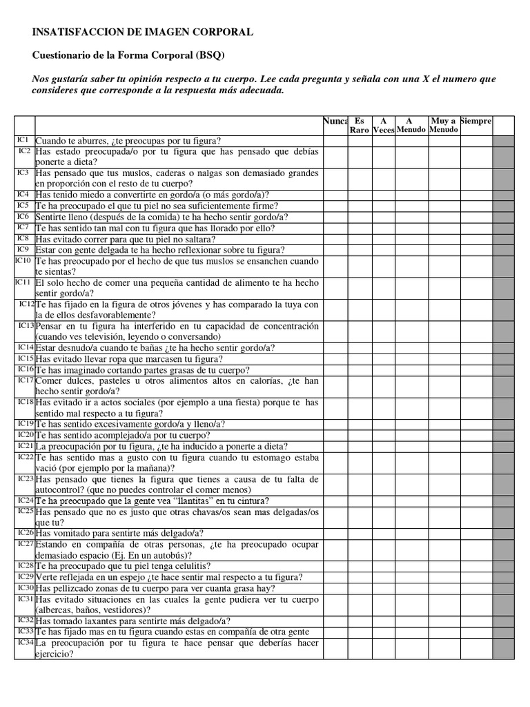 Test Forma-Corporal BSQ - 230811 - 135047 | PDF