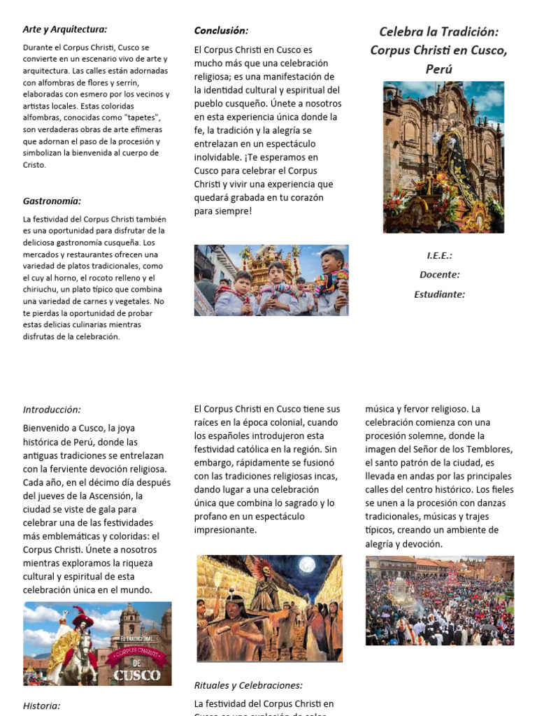 Triptico Del Corpus Cristi | PDF | Ciencias sociales