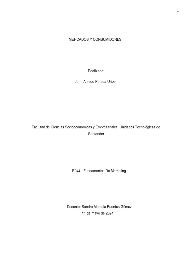 Mercados y Consumidores Marketing | PDF | Mercado (economía) | Marketing Mercados y Consumidores Marketing | PDF | Mercado (economía) | Marketing