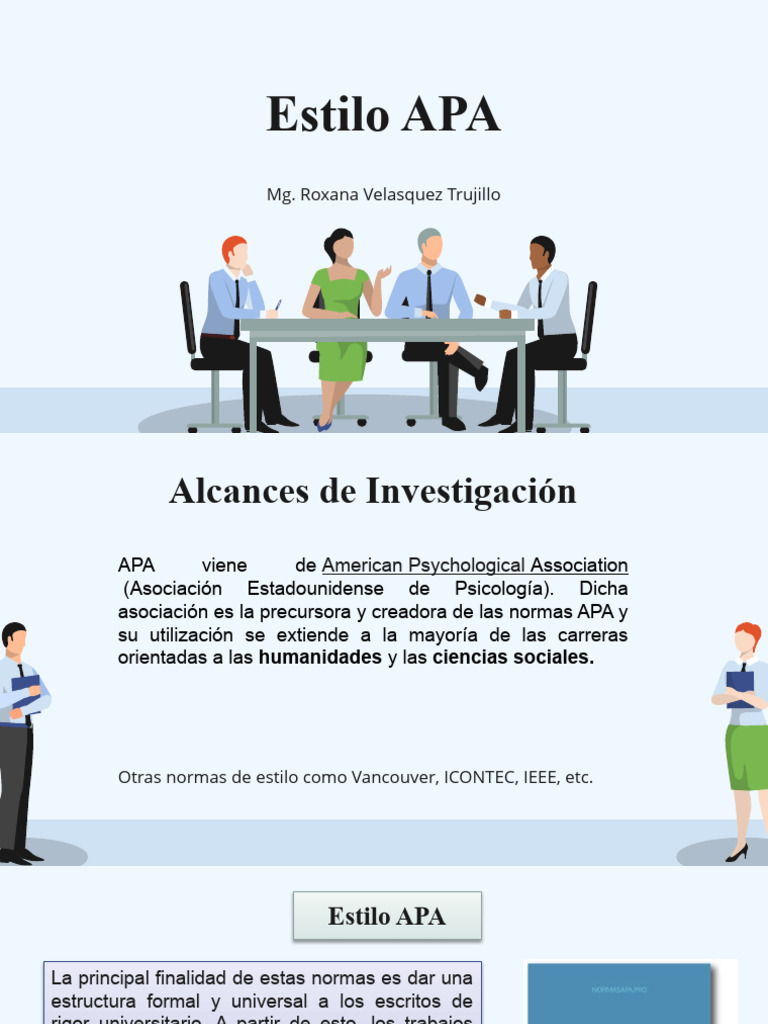 Estilo APA: Mg. Roxana Velasquez Trujillo | PDF | Estilo apa | Citación