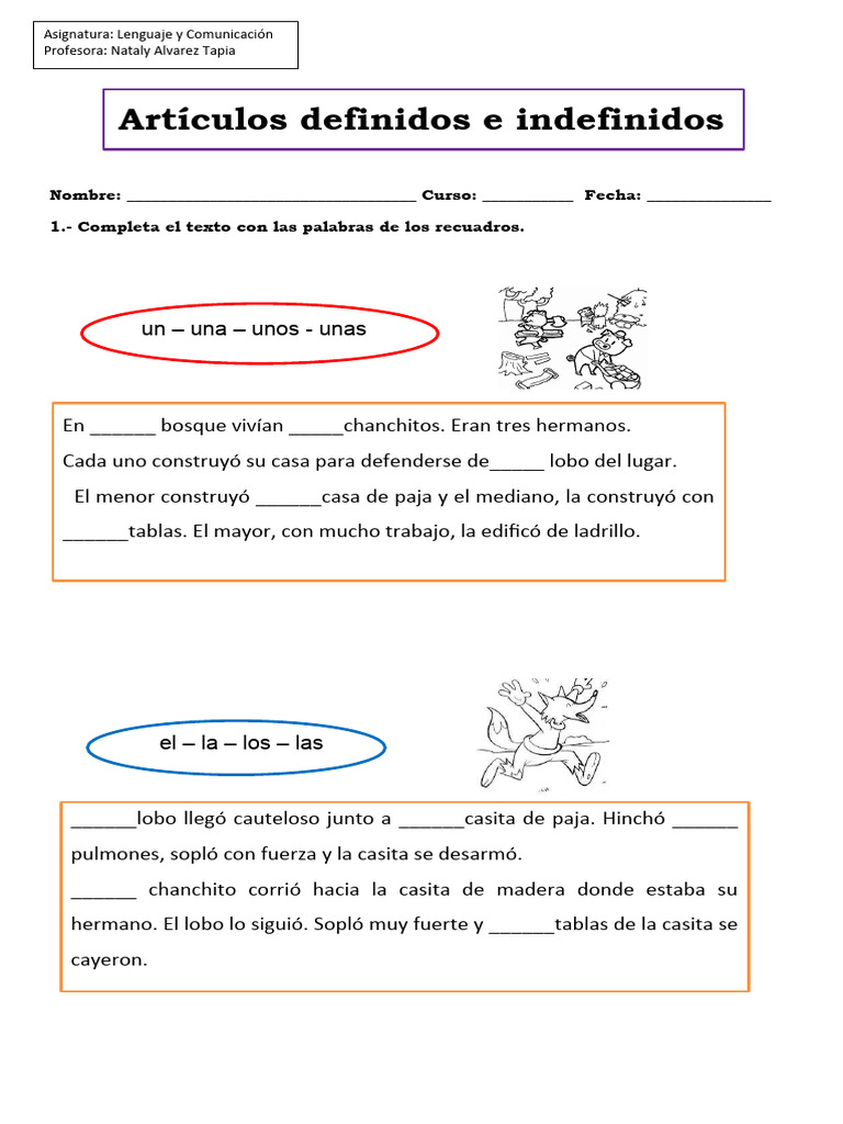 Uso de Artículos en Español | PDF
