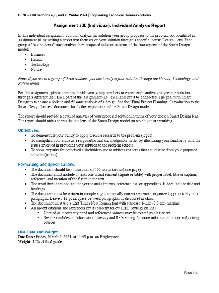 Assignment 3b - (Individual) Analysis Report W24 | PDF | Human Communication