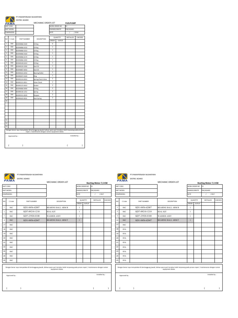 Mol Starting 7,5 KW Dan Fuel Pump | PDF | Mechanical Engineering ...