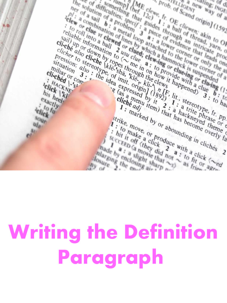 Definition Paragraph Writing Guide | PDF | Definition | Cajun Cuisine