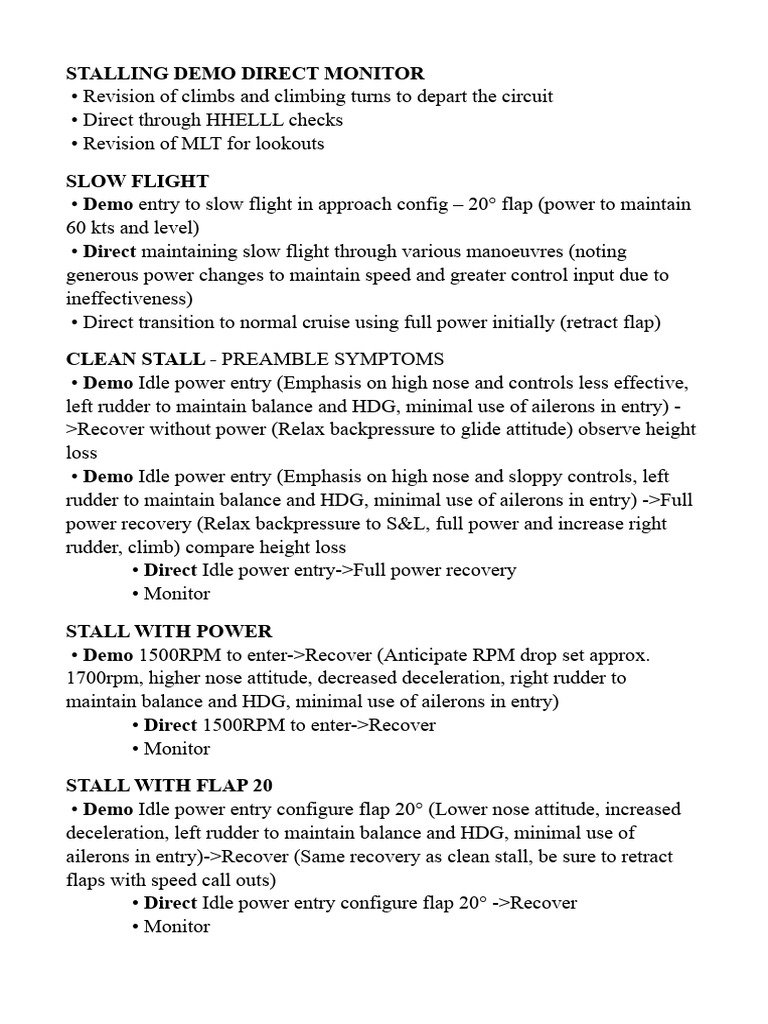 STALLING | PDF | Flap (Aeronautics) | Aileron