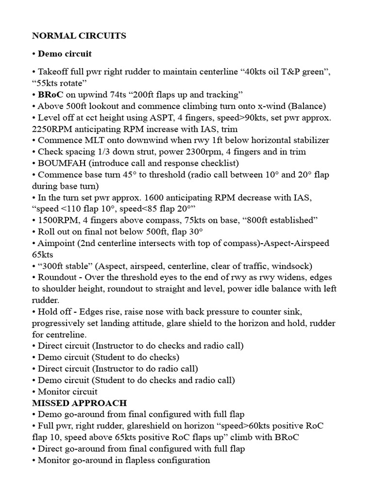 NORMAL CIRCUITS | PDF | Flap (Aeronautics) | Aerospace