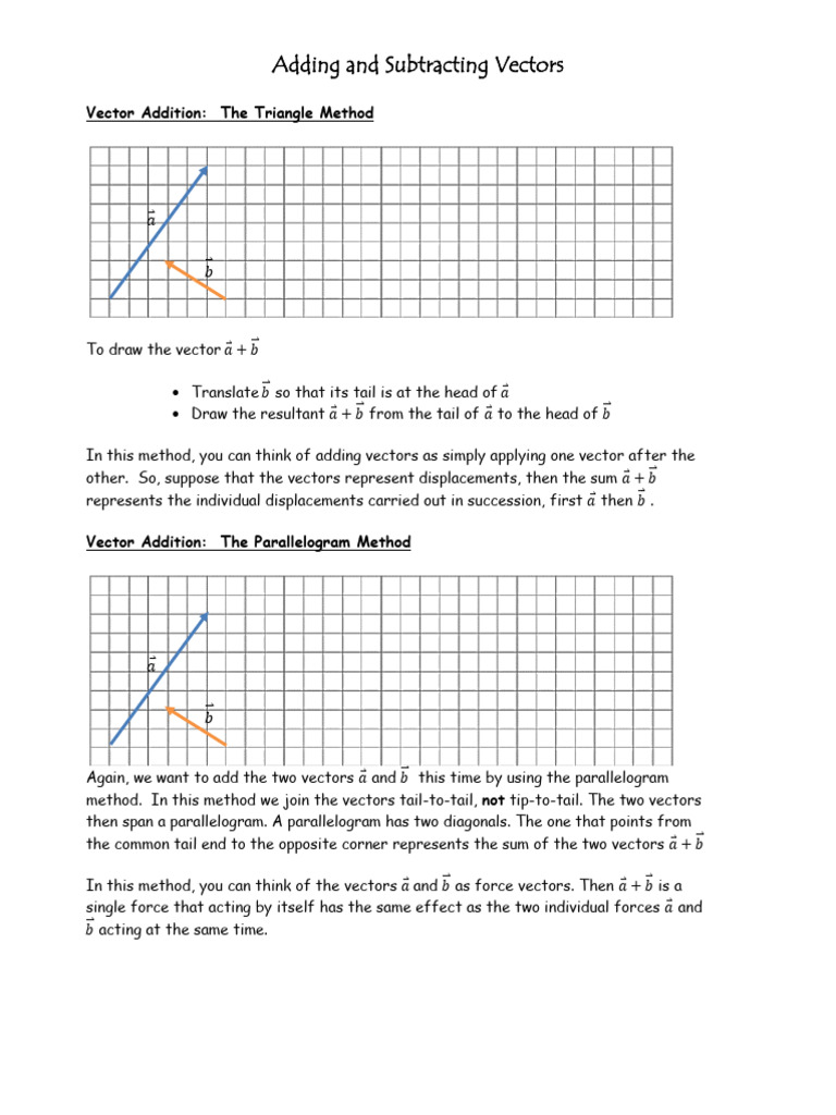 1.2 Add and Subtract Vectors Lesson | PDF | Euclidean Vector | Mathematical Analysis
