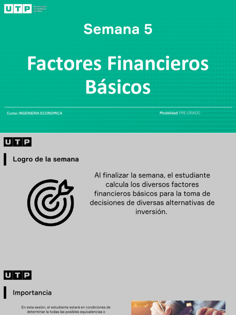 S05 - S - 05 Factores Financieros Básicos | PDF | Interés | Dinero