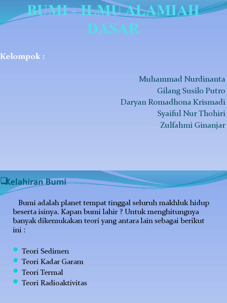 Bumi Ilmu Alamiah Dasar | PDF