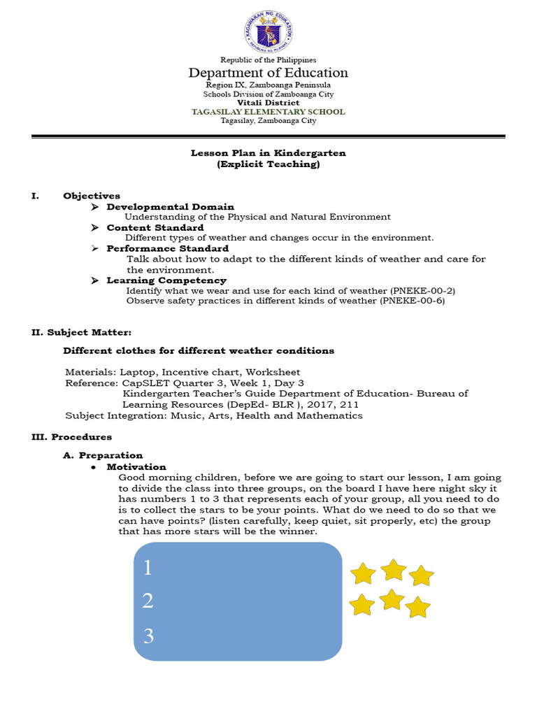 Q4 Kinder Lesson Plan | PDF | Lesson Plan | Learning